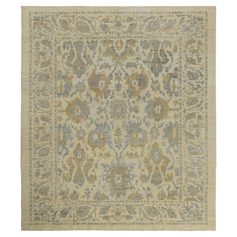 Modern Turkish Sultanabad Rug with Green/Blue Color Tones For Sale at ...