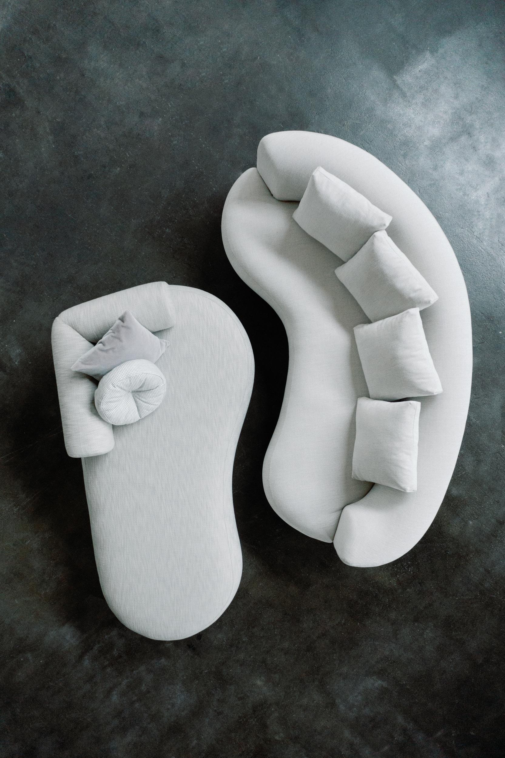 Modern Twins Curved Sofa, DEDAR Bouclé, Handmade in Portugal by ...