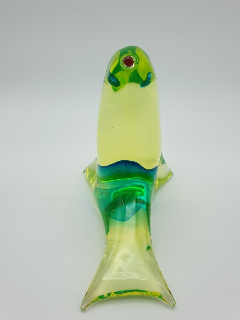 Modern Vaseline Murano Glass Seal by Gino Cenedese E Figlio, Da Ros ...
