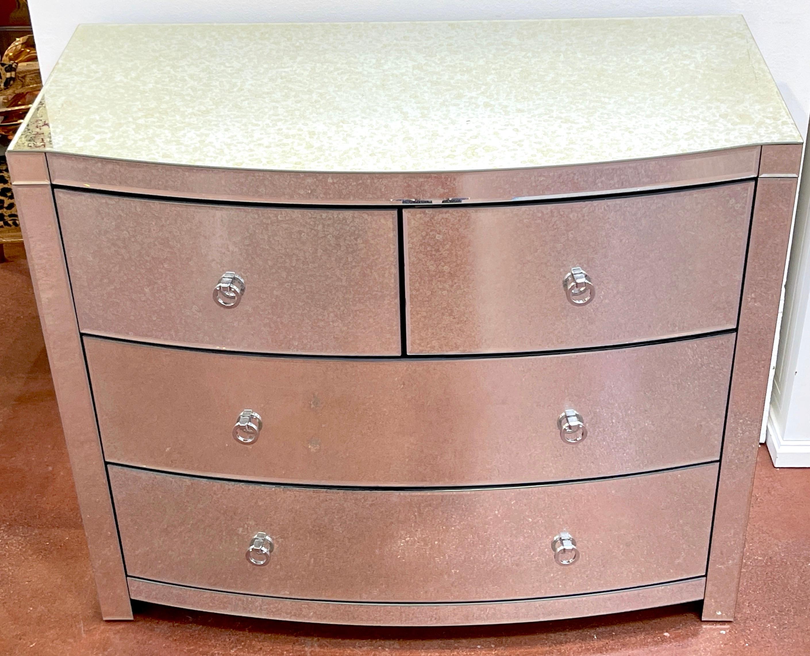 Modern Verre Églomisé Mirror Chest/Commode For Sale at 1stDibs