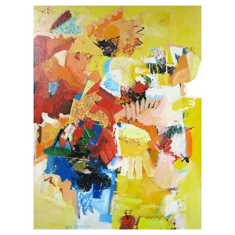 Outsized Abstract Modern Painting Theo den Boon For Sale at 1stDibs