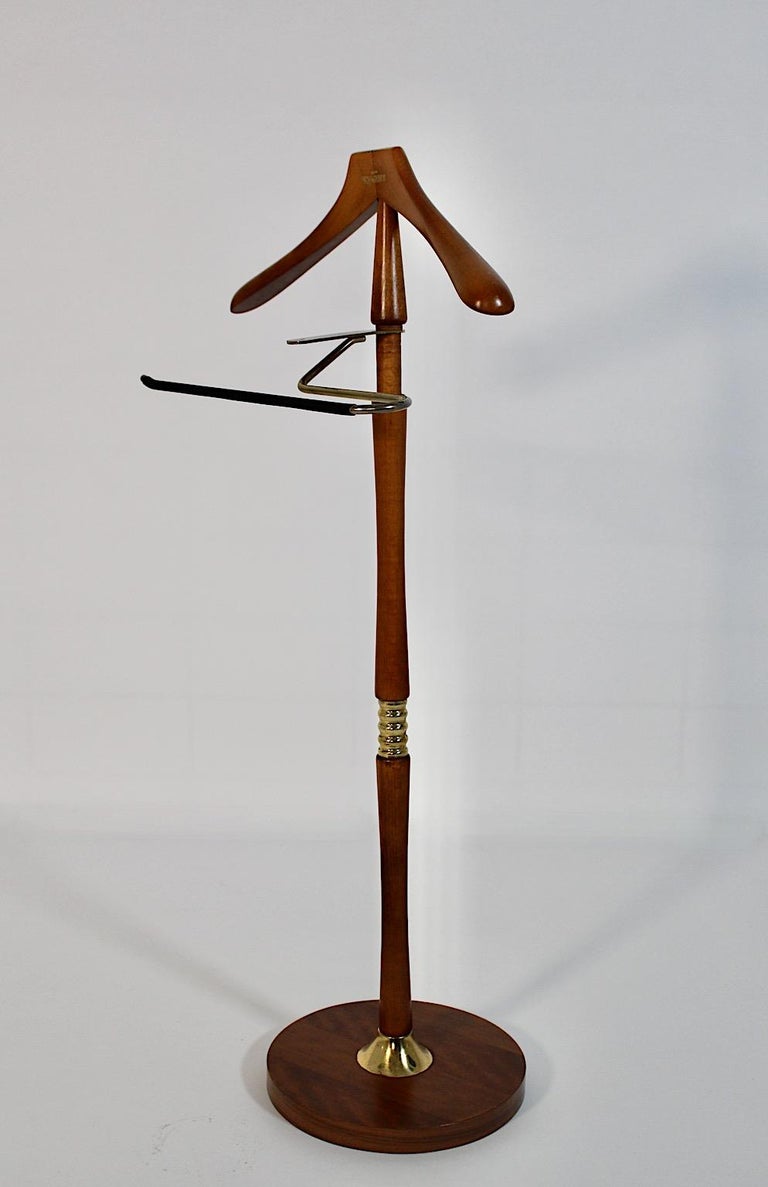 Modern Vintage Brass Beech Coat Rack Valet Union Regent, 1970s, Germany ...