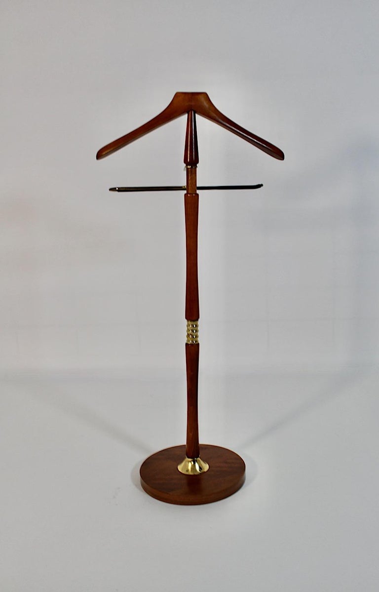 Modern Vintage Brass Beech Coat Rack Valet Union Regent, 1970s, Germany ...