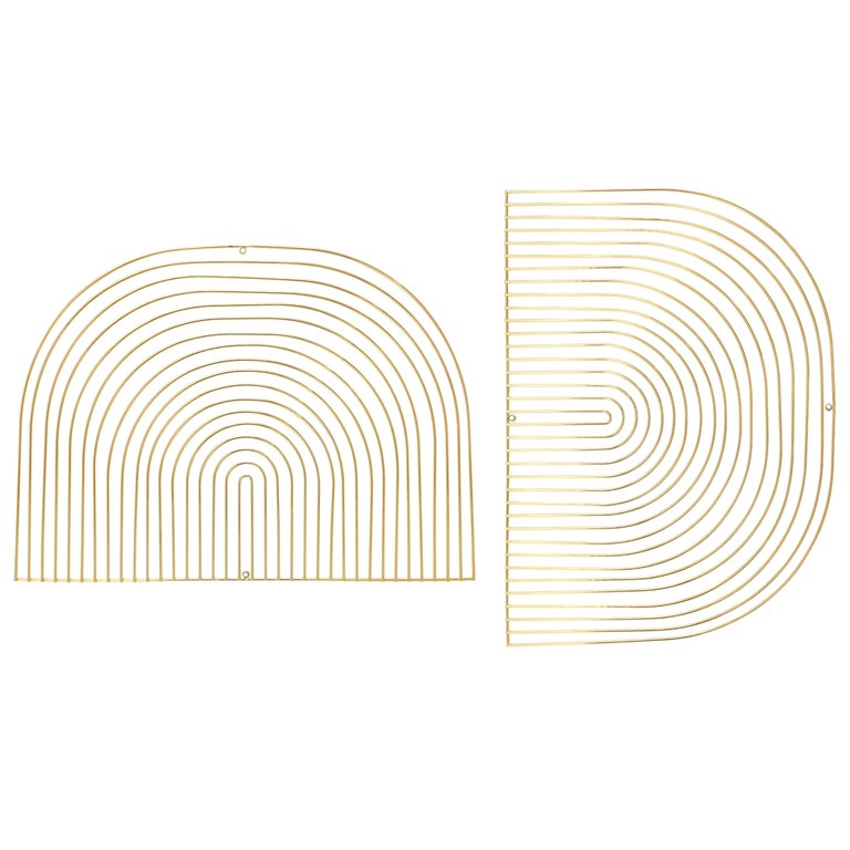 Modern Wall Art, Modular Art Piece by Bend Goods 'Round', Gold For Sale ...