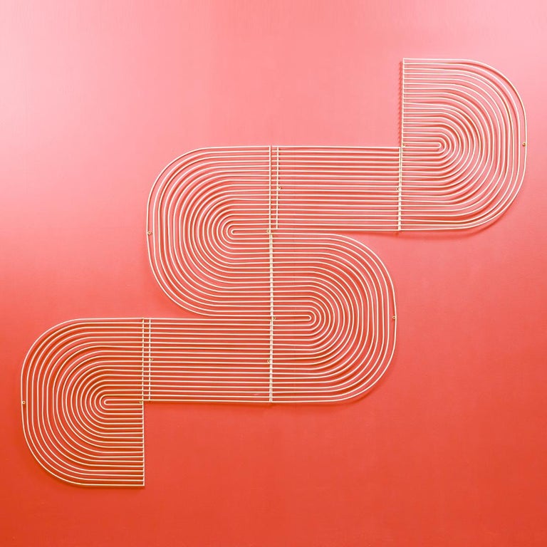 Modern Wall Art, Modular Art Piece by Bend Goods 'Round', Peachy Pink ...