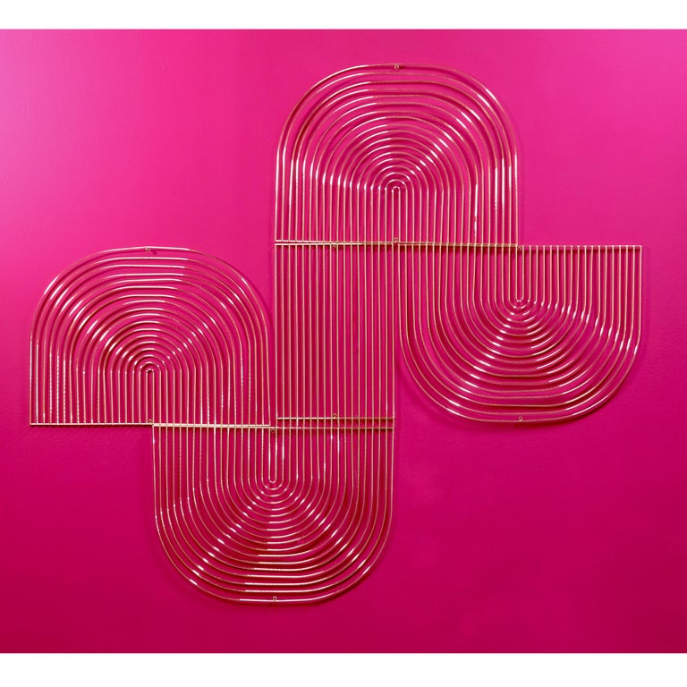 Modern Wall Art, Modular Art Piece by Bend Goods 'Round', Peachy Pink ...