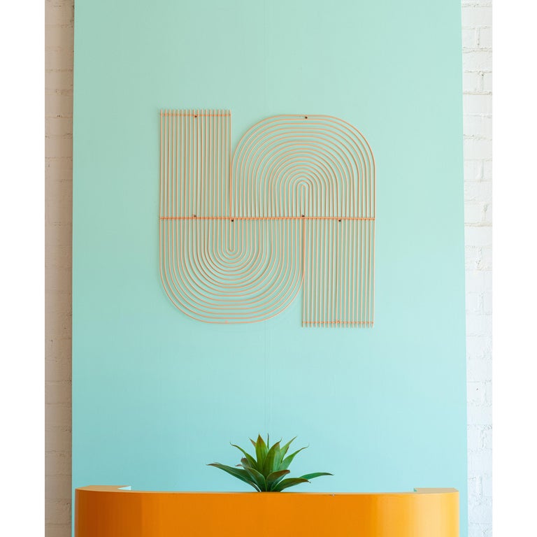 Modern Wall Art, Modular Art Piece by Bend Goods 'Round', Peachy Pink ...