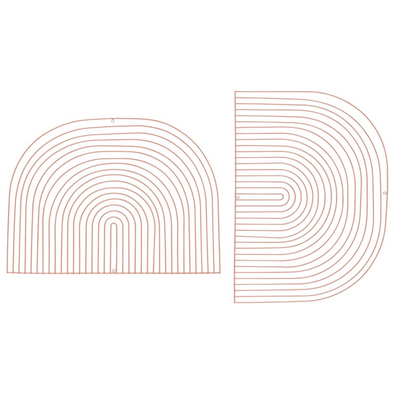 Modern Wall Art, Modular Art Piece by Bend Goods 'Round', Peachy Pink ...