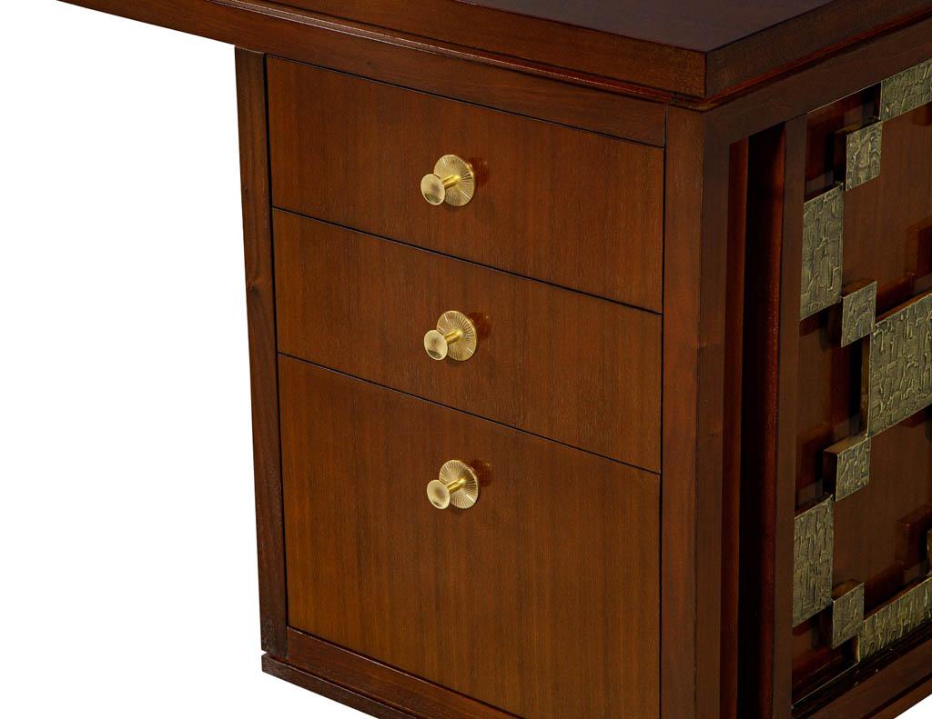 Modern Walnut Brass Desk Carta Desk by Laura Kirar at 1stDibs | kirar ...