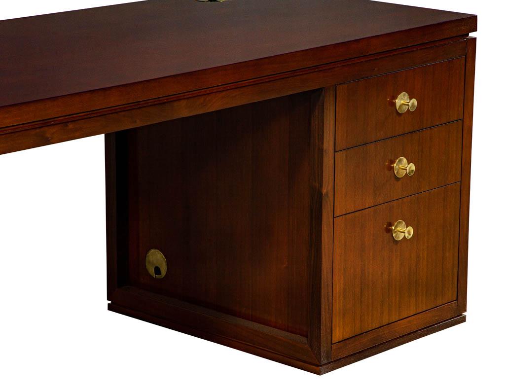 Modern Walnut Brass Desk Carta Desk by Laura Kirar at 1stDibs | kirar ...