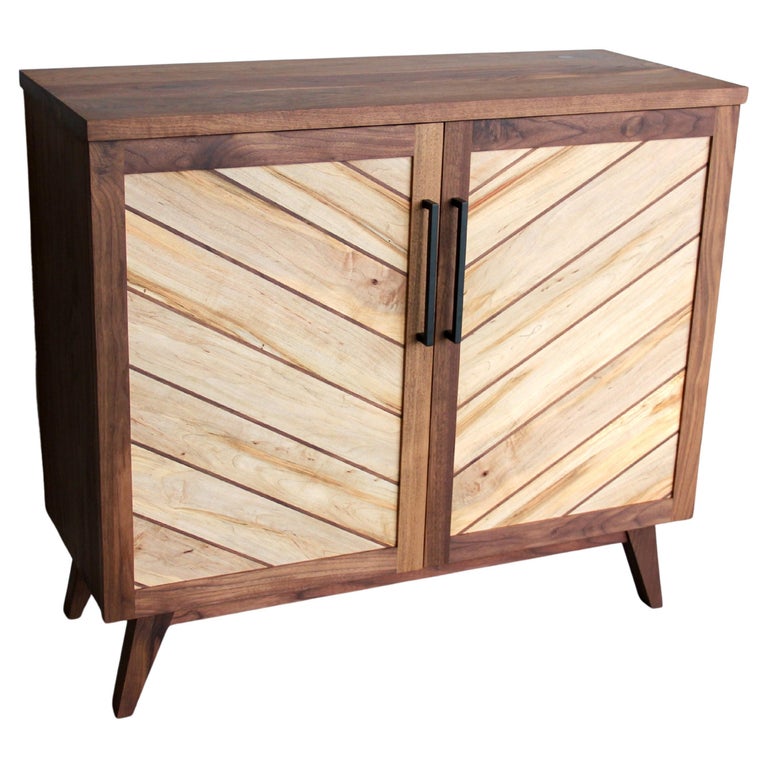 Modern Walnut Cabinet - MCM Drinks Cupboard - Coffee Bar - Wine Bar For ...