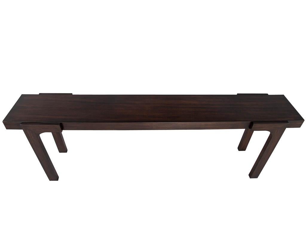 Modern Walnut Console Table For Sale at 1stDibs