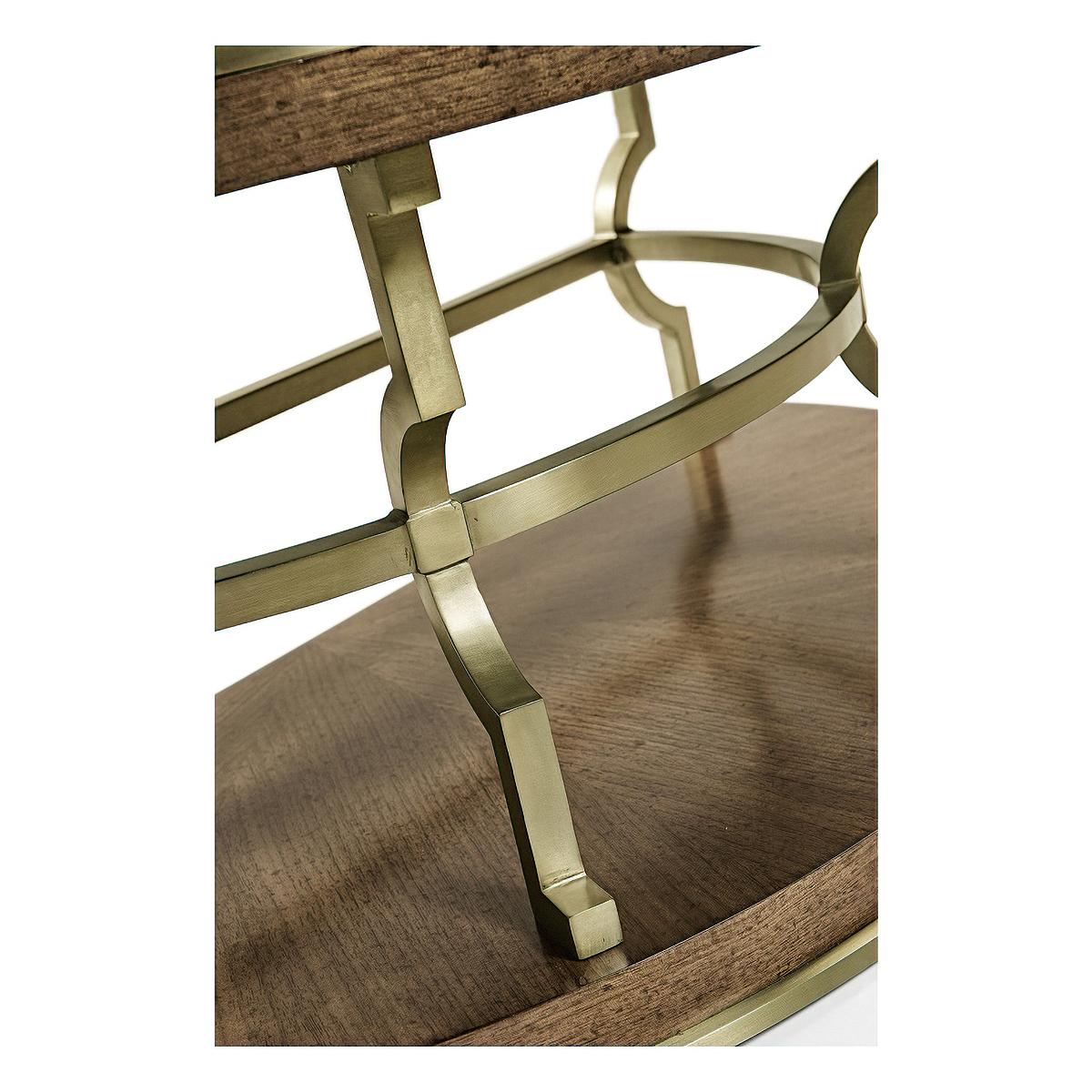 Modern Walnut Demilune Bar Cabinet For Sale at 1stDibs
