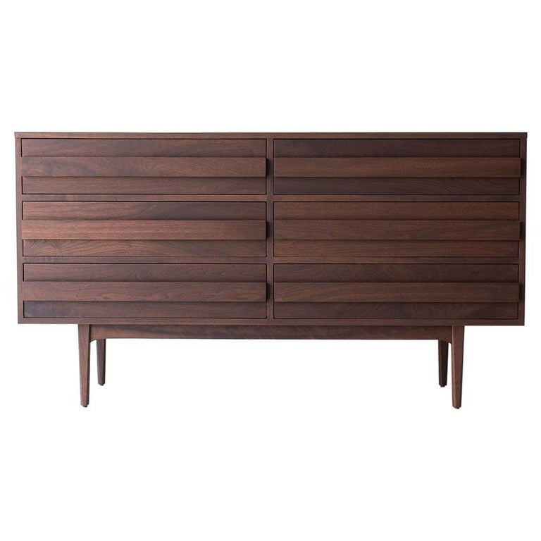 Modern Walnut Dresser For Sale at 1stDibs