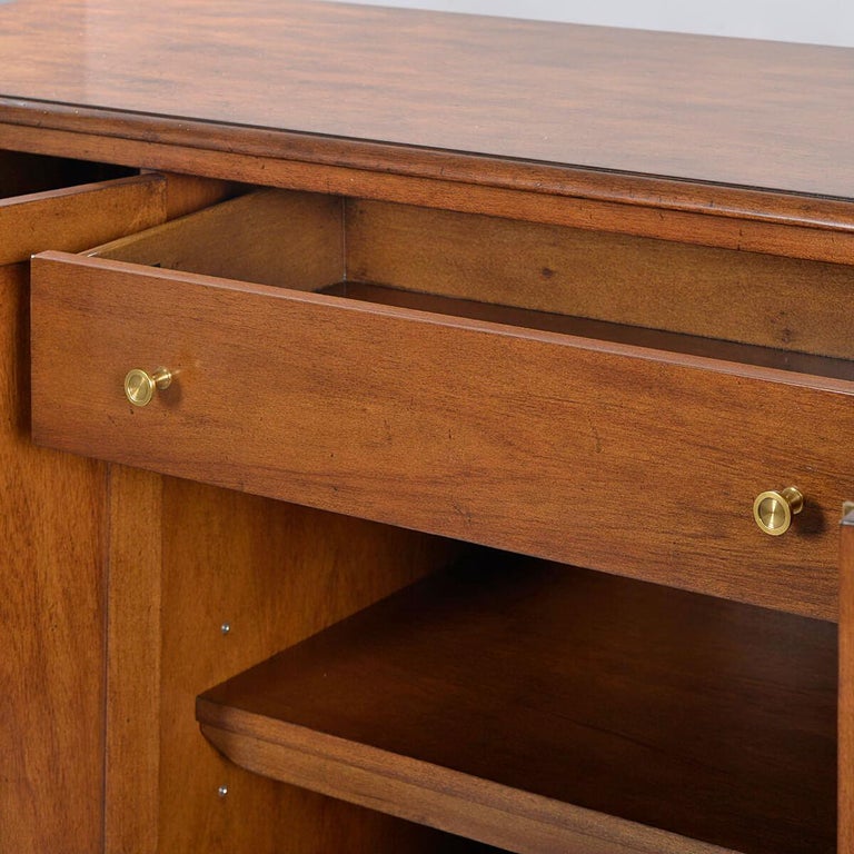 Modern Walnut Finish Buffet For Sale at 1stDibs