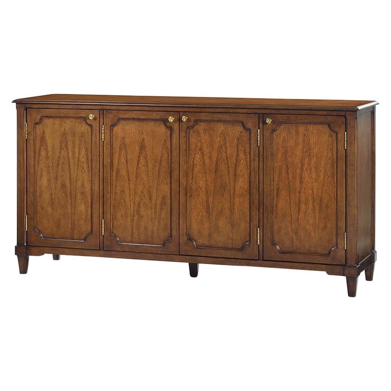 Modern Walnut Finish Buffet For Sale at 1stDibs