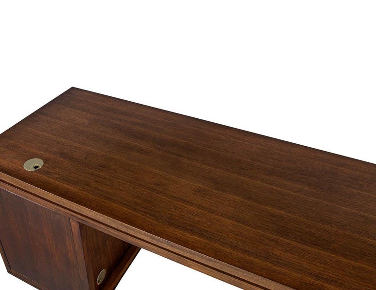 Modern Walnut Office Desk For Sale at 1stDibs