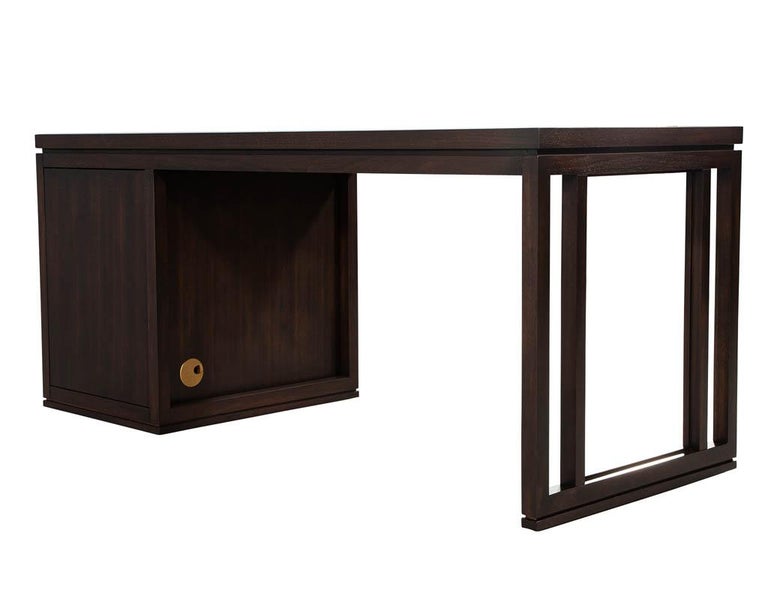 Modern Walnut Office Desk For Sale at 1stDibs