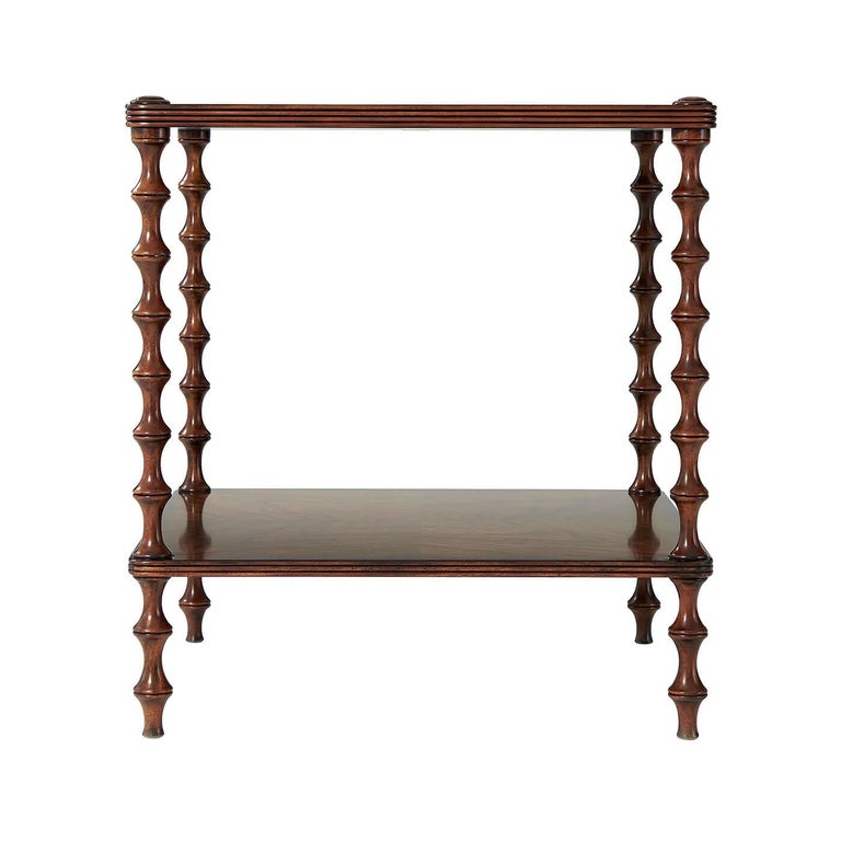 Modern Walnut Side Table For Sale at 1stDibs
