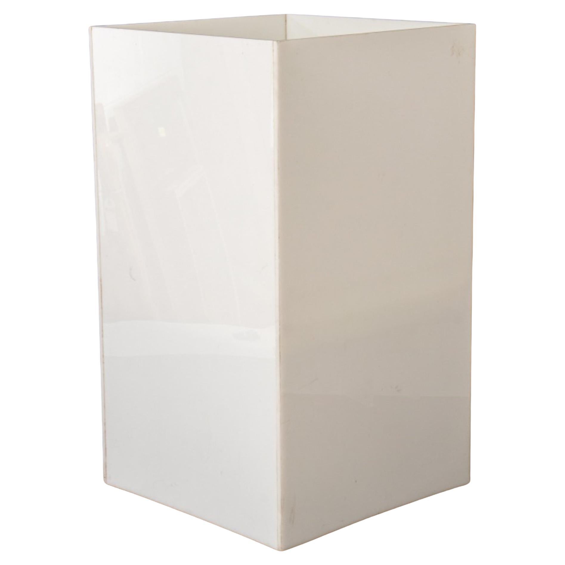 Modern White Acrylic Glass Cube Floor Lamp For Sale at 1stDibs