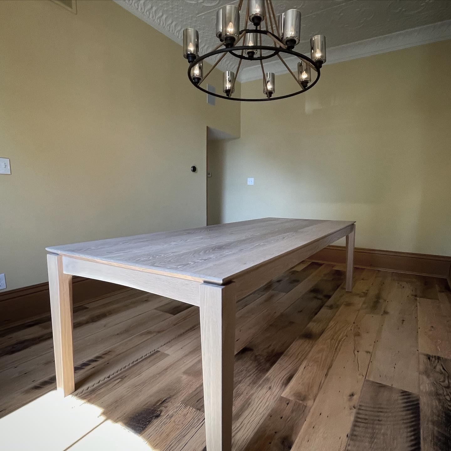 Modern White Ash Loki Dining Table from the Signature Series by Pompous Fox For Sale at 1stDibs