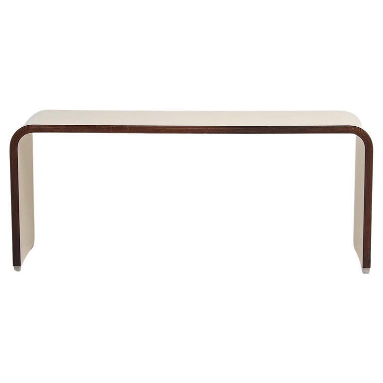 modern white console / side desk by the Belgian company Bergwood, 1970s ...