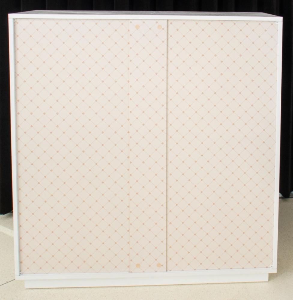 Modern White Lacquered 4 Door Cabinet at 1stDibs