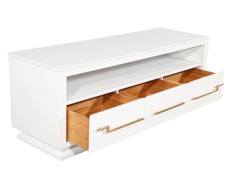 Modern White Media Console Cabinet For Sale at 1stDibs | modern white ...