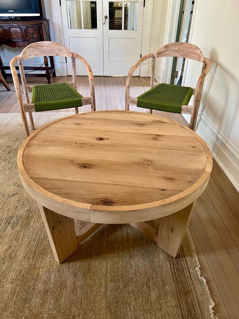 Modern White Oak Handmade Center/Coffee Table by Fortunata Design For Sale at 1stDibs