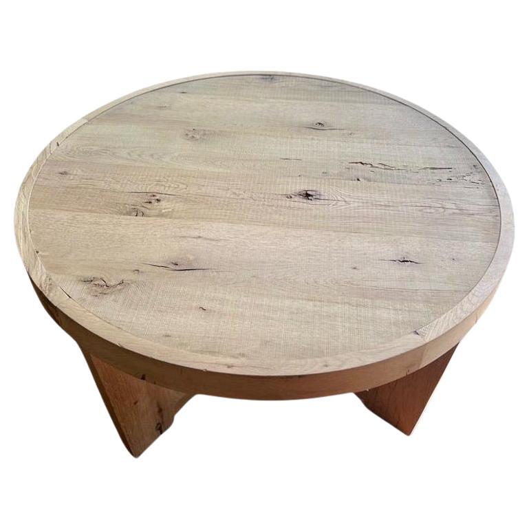Modern White Oak Handmade Center Table For Sale at 1stDibs