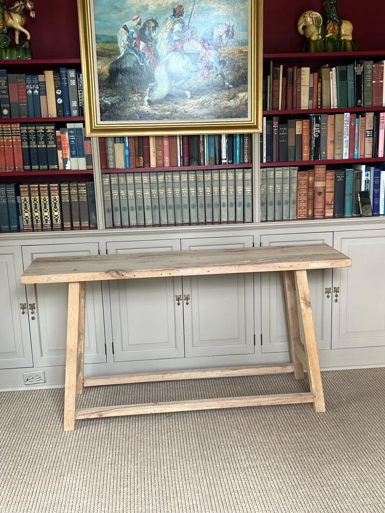 Modern White Oak Handmade Console Table by Fortunata Design For Sale at ...