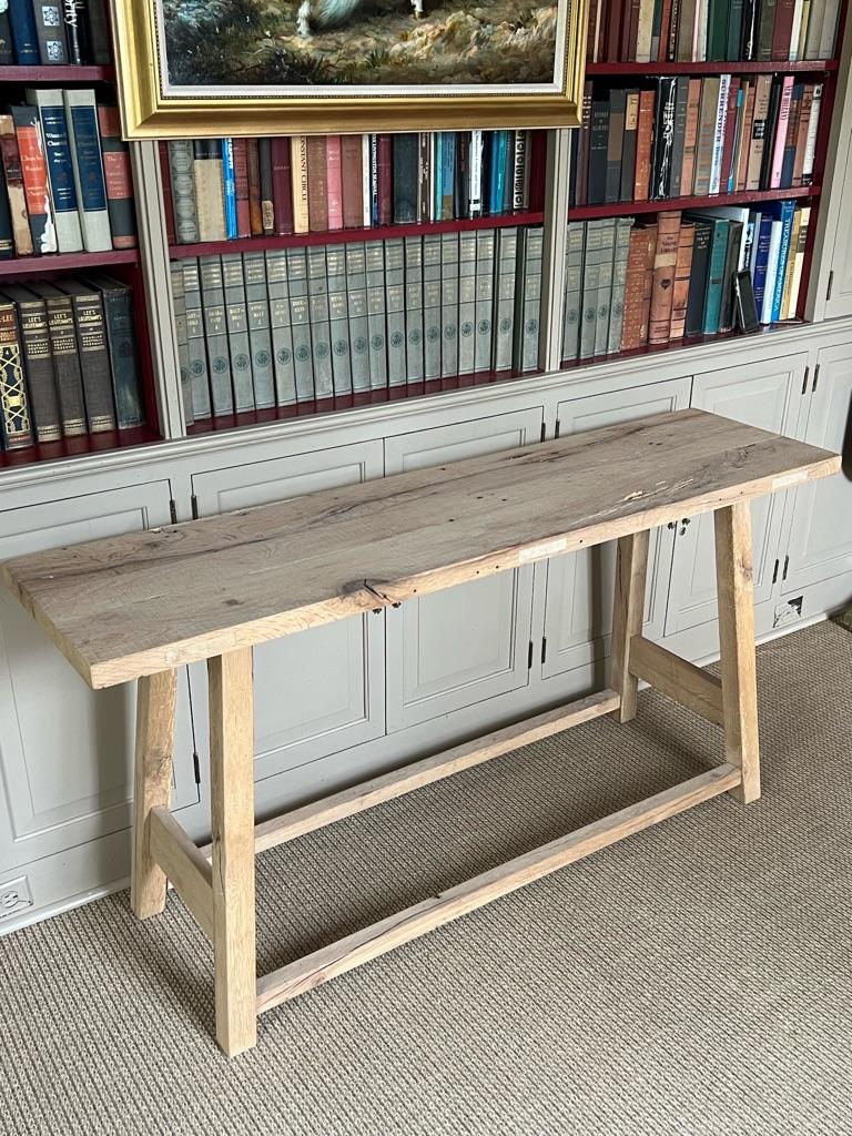 Modern White Oak Handmade Console Table by Fortunata Design For Sale at ...