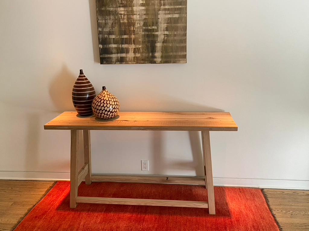 Modern White Oak Handmade Console Table by Fortunata Design For Sale at ...