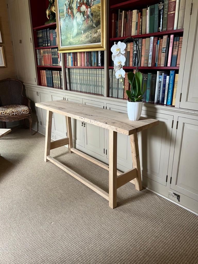 Modern White Oak Handmade Console Table by Fortunata Design For Sale at ...