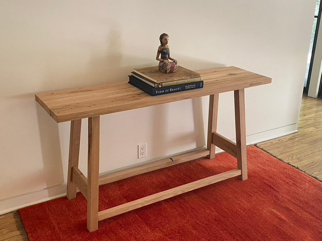 Modern White Oak Handmade Console Table by Fortunata Design For Sale at ...