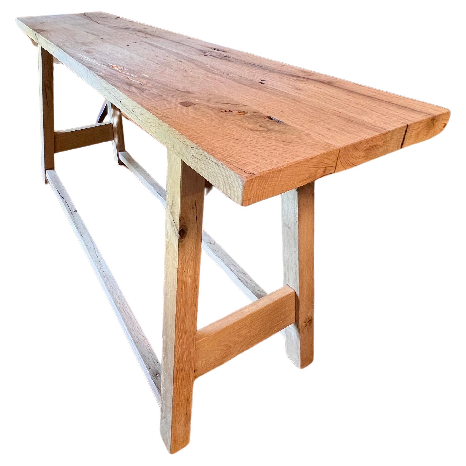 Modern White Oak Handmade Console Table by Fortunata Design For Sale at ...