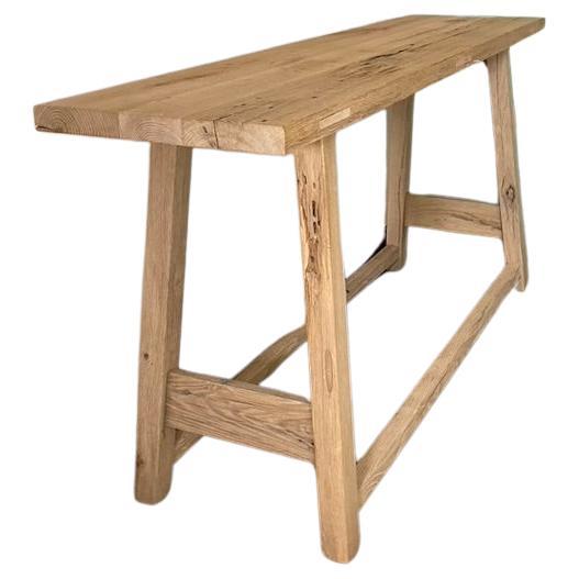 Modern Console Table in White Oak For Sale at 1stDibs