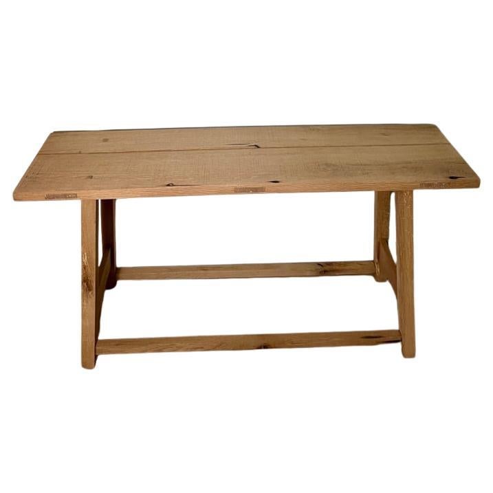 Modern White Oak Handmade Console Table For Sale at 1stDibs