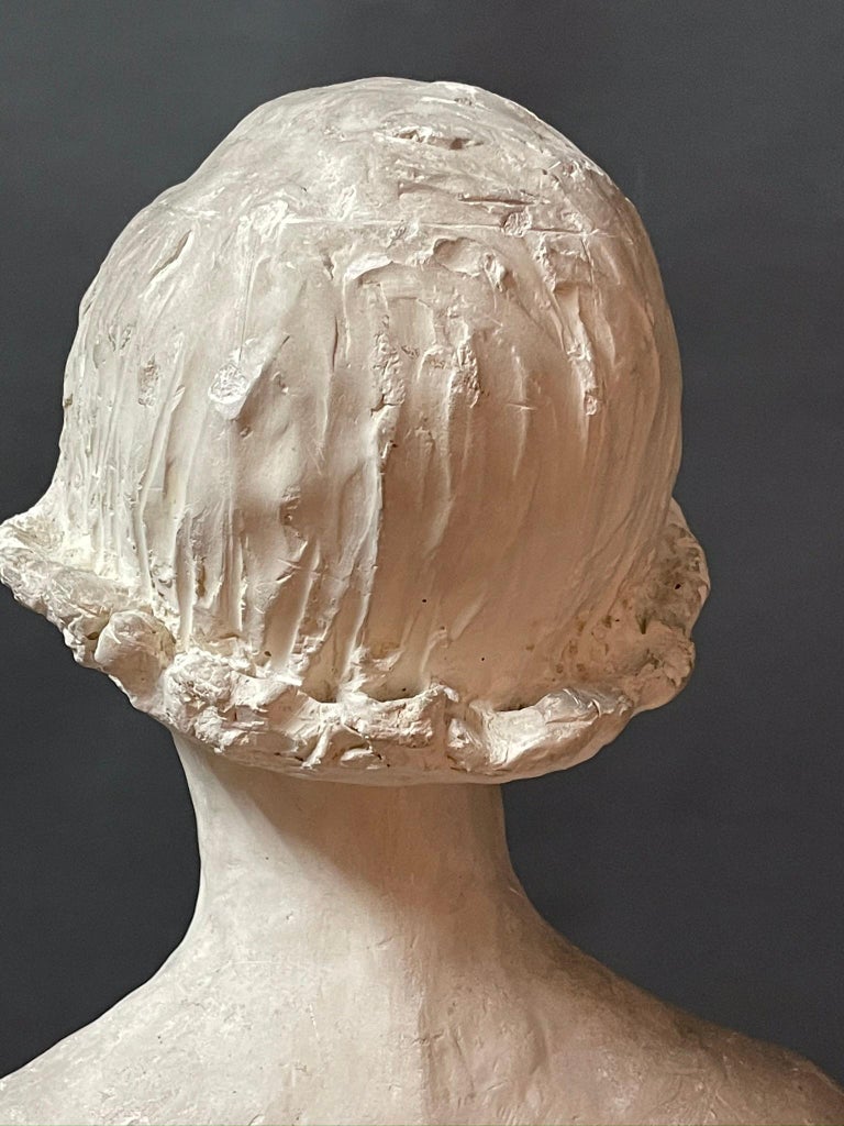 Modern White Signed Plaster Italian Sculpture at 1stDibs