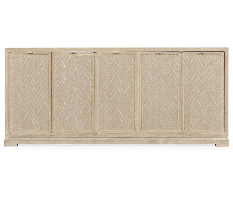 Modern White Washed Credenza For Sale at 1stDibs