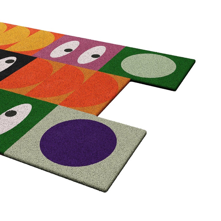 Modern Wool Irregular Shaped Design Rug for Kids Room For Sale at 1stDibs