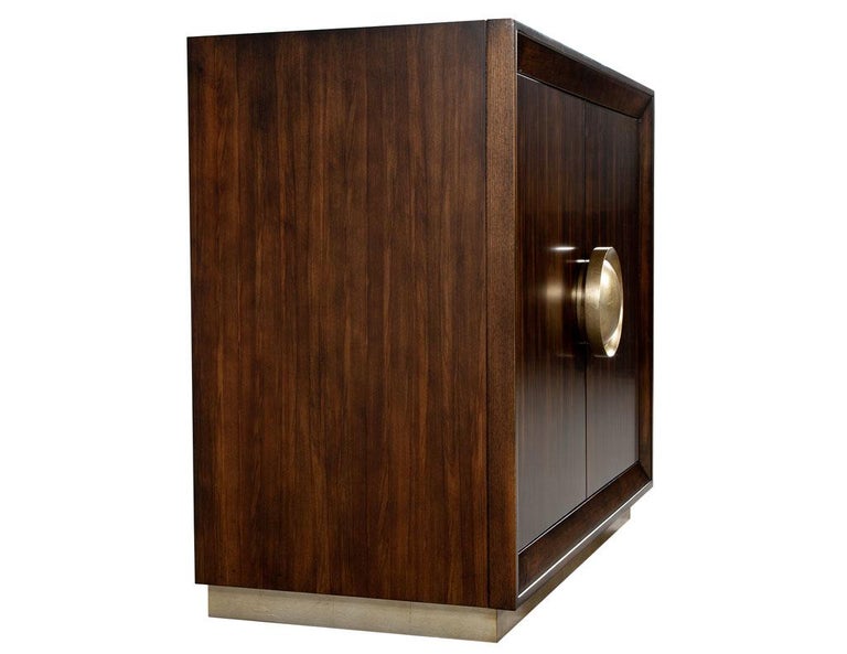 Modern Zebra Wood Commode Server Cabinet at 1stDibs