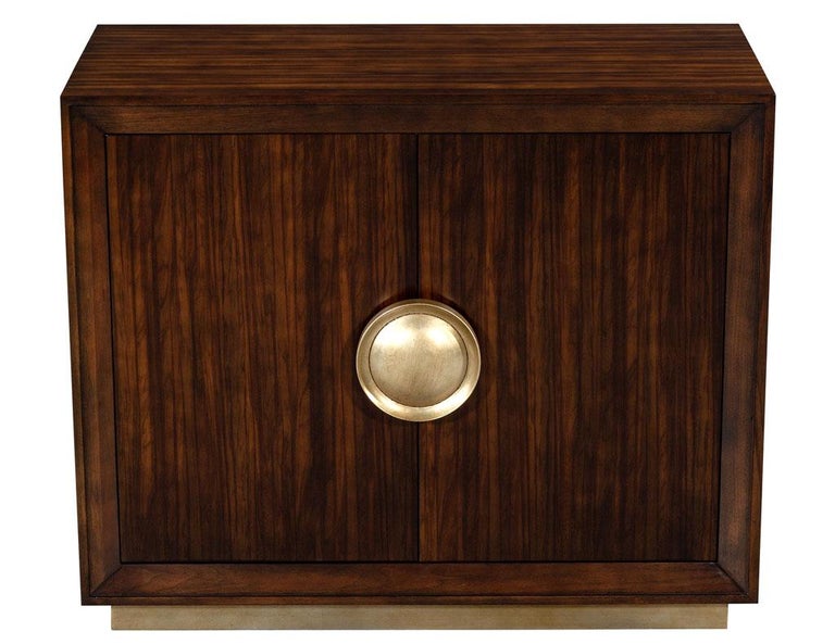 Modern Zebra Wood Commode Server Cabinet at 1stDibs