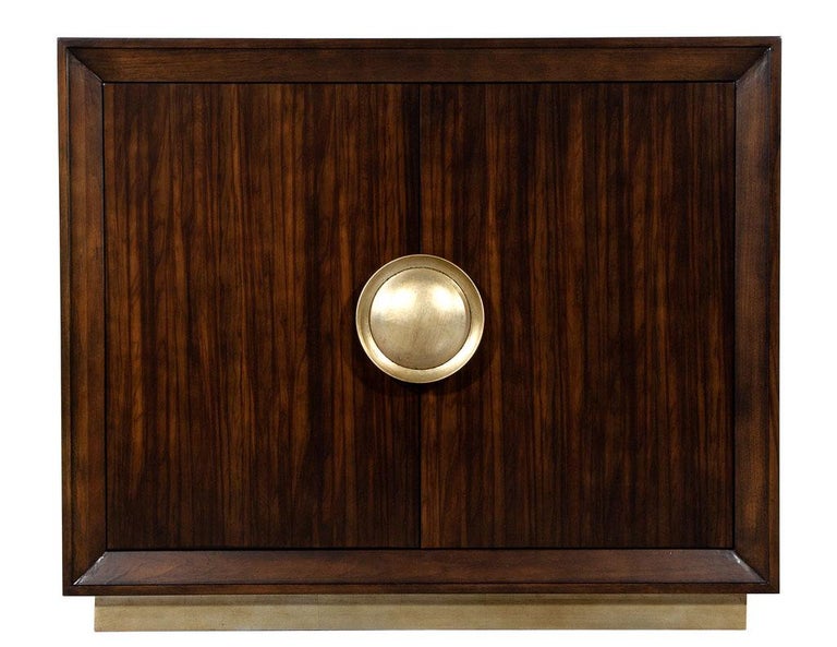 Modern Zebra Wood Commode Server Cabinet at 1stDibs