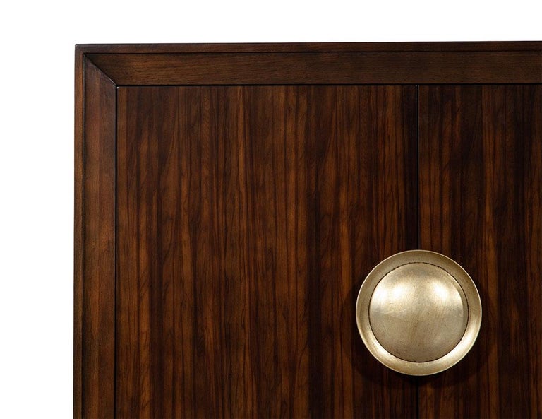 Modern Zebra Wood Commode Server Cabinet at 1stDibs