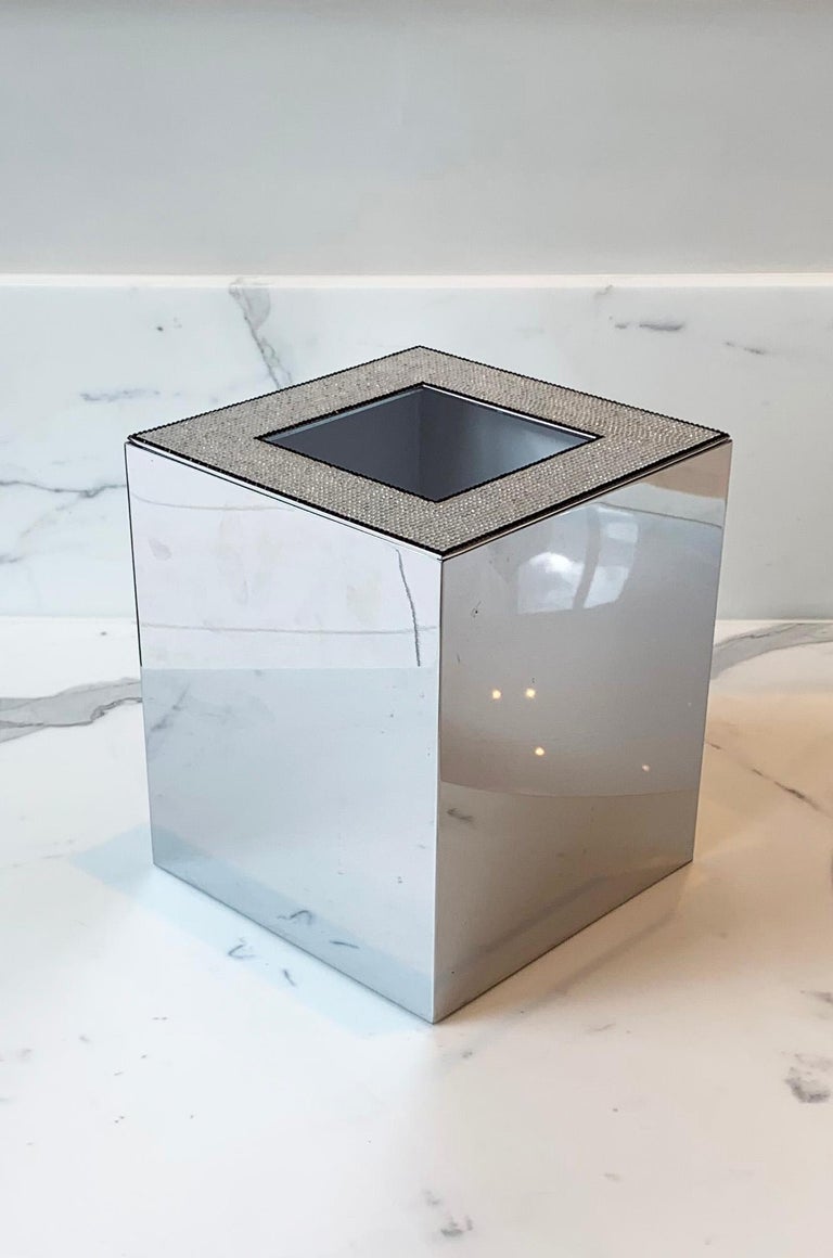 Chrome Plated Bath Bin's with Swarovski Crystal Lid Zodiac London For ...