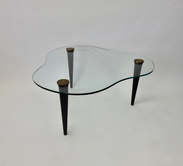 Modernage Gilbert Rohde Style Glass Top Cloud Table For Sale at 1stdibs