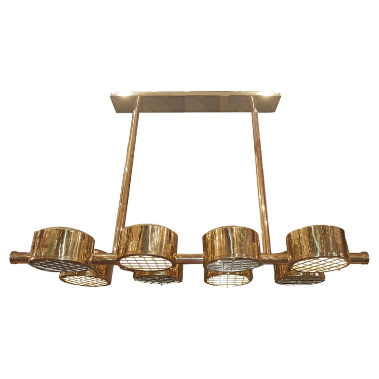 Moderne Horizontal Chandelier with Eight Lights For Sale at 1stDibs