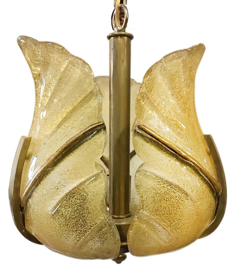 Moderne Italian Glass Light Fixture For Sale at 1stDibs