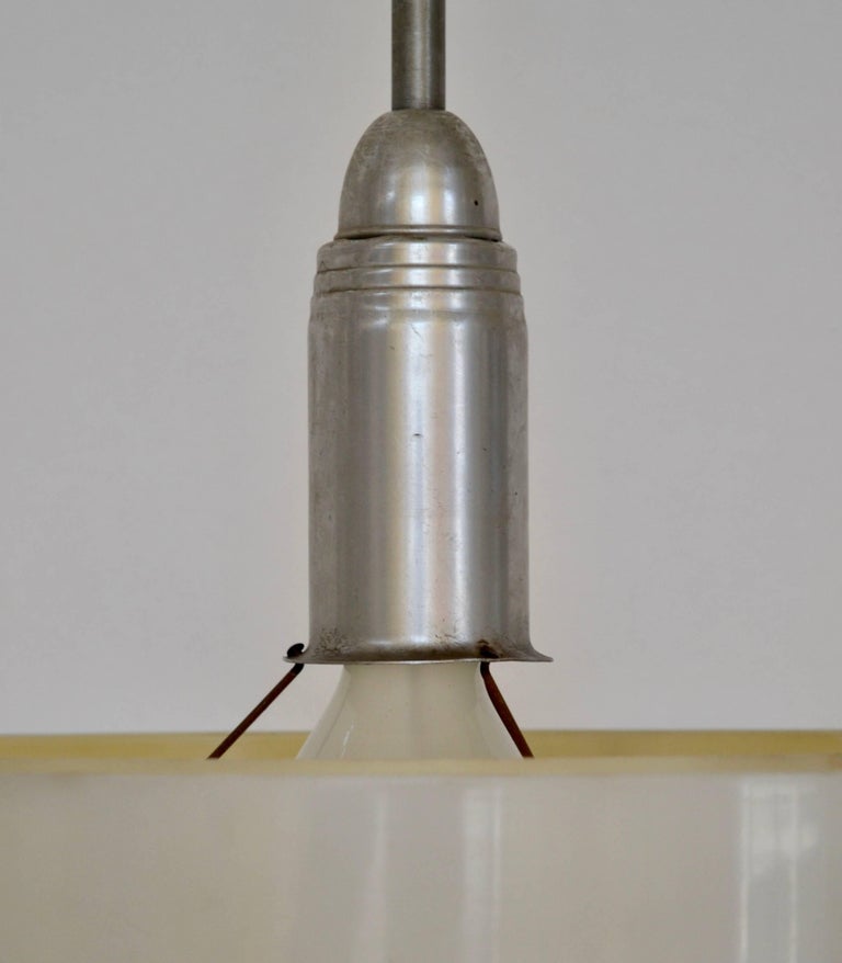 Moderne Plexiglass and Aluminum Concentric Ring Pendant Light at 1stDibs
